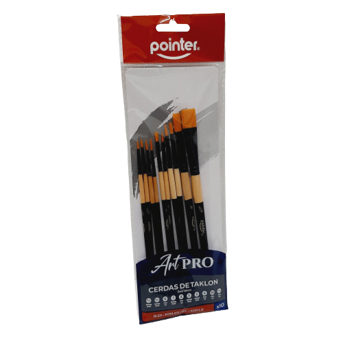 Set De 10 Pinceles Pointer Acrilico, Oleo Ab17-03 – Gran Morrison