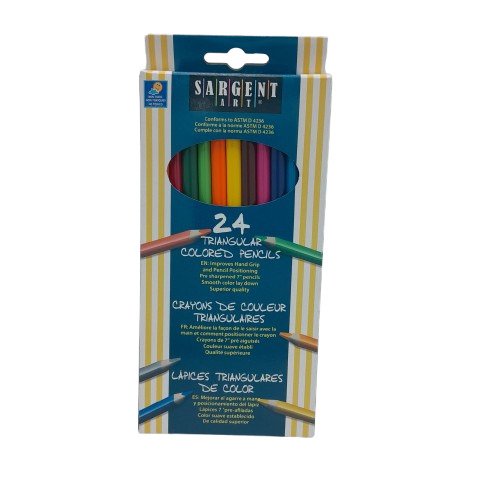 Lapices Color 24 Colores Triangular Sargent Art – Gran Morrison
