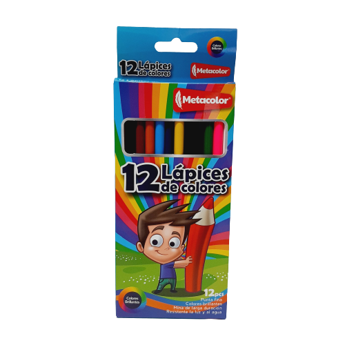 Lapiz 12 colores 7″ redondo – Gran Morrison