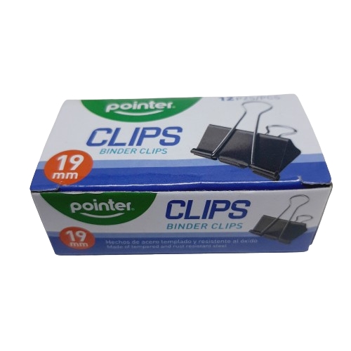 Binder Clips 19Mm Pointer Cj.12 – Gran Morrison